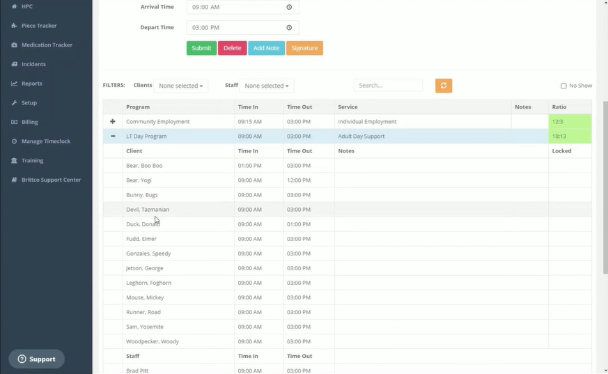 Customer Demonstrations of Brittco Software